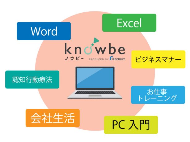 リクルート社と連携！ オンライン学習システム『knowbe(ノウビー)』による効率的な訓練が アクセルトライおおたでできます！｜アクセルトライ